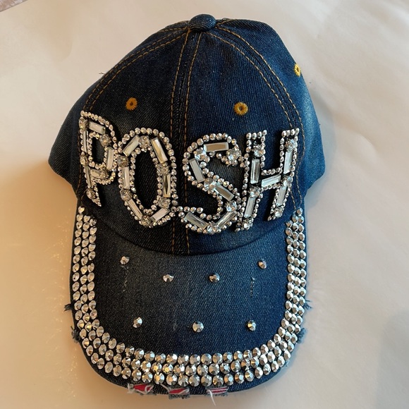 Bijorca | Accessories | Posh Distressed Denim Cap Adjustable Strap 0 ...